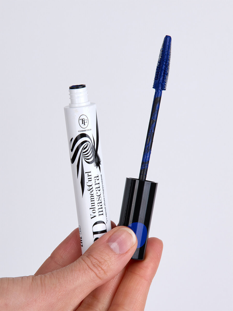 Тушь для ресниц эффект объемаTF cosmetics Black&White Show темно-синяя