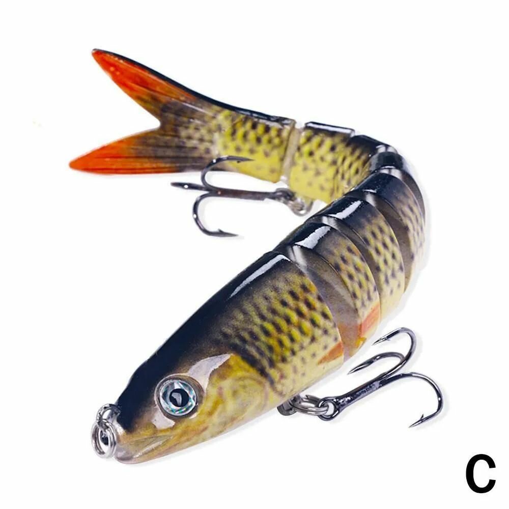 Воблер свимбейт (13.4cm) Тонущий бионический воблер 8 сегментов. Swimbait снасть для спиннинга. Рыбка для рыбалки