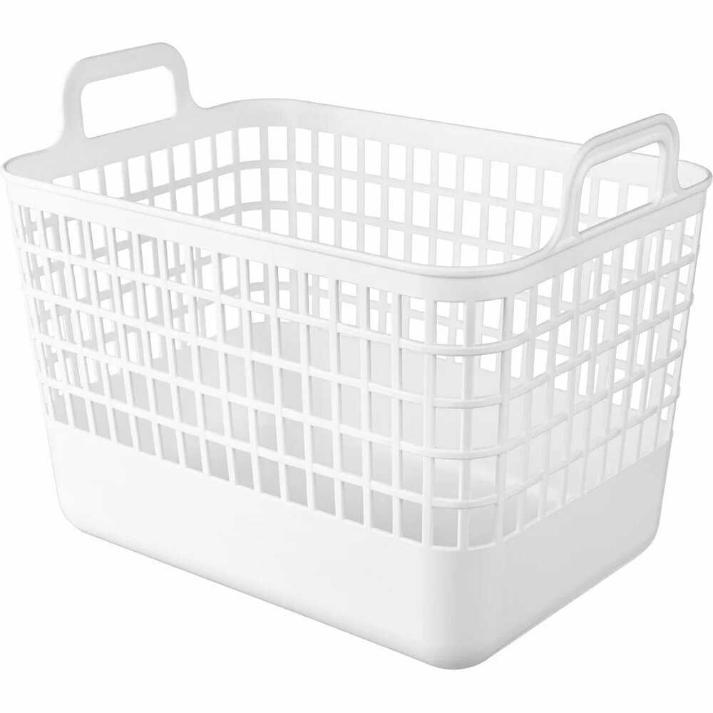 Корзина с крышкой Econova KOBO 320x224x255ММ, 15Л (Белый) 435218216