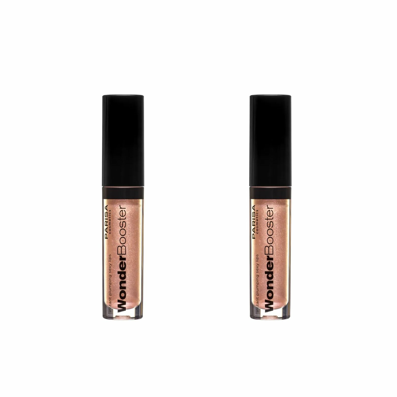 Parisa Cosmetics Блеск для губ Wonder Booster с эффектом увеличения, тон 3 Gold Caramel, 2 шт