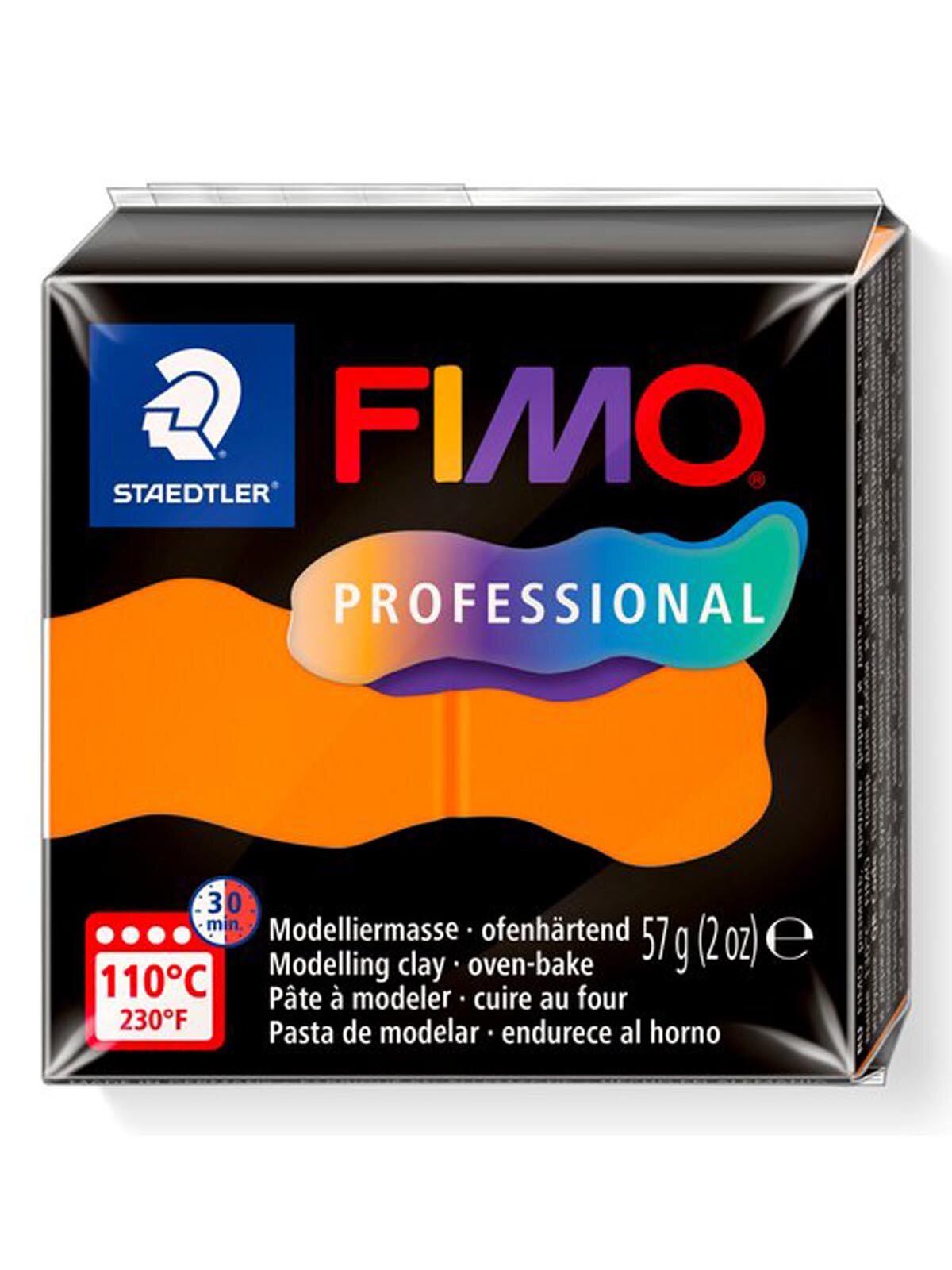 Полимерная глина Fimo Professional 8040-4 оранжевый (orange) запекаемая 57 г, цена за 1 шт.