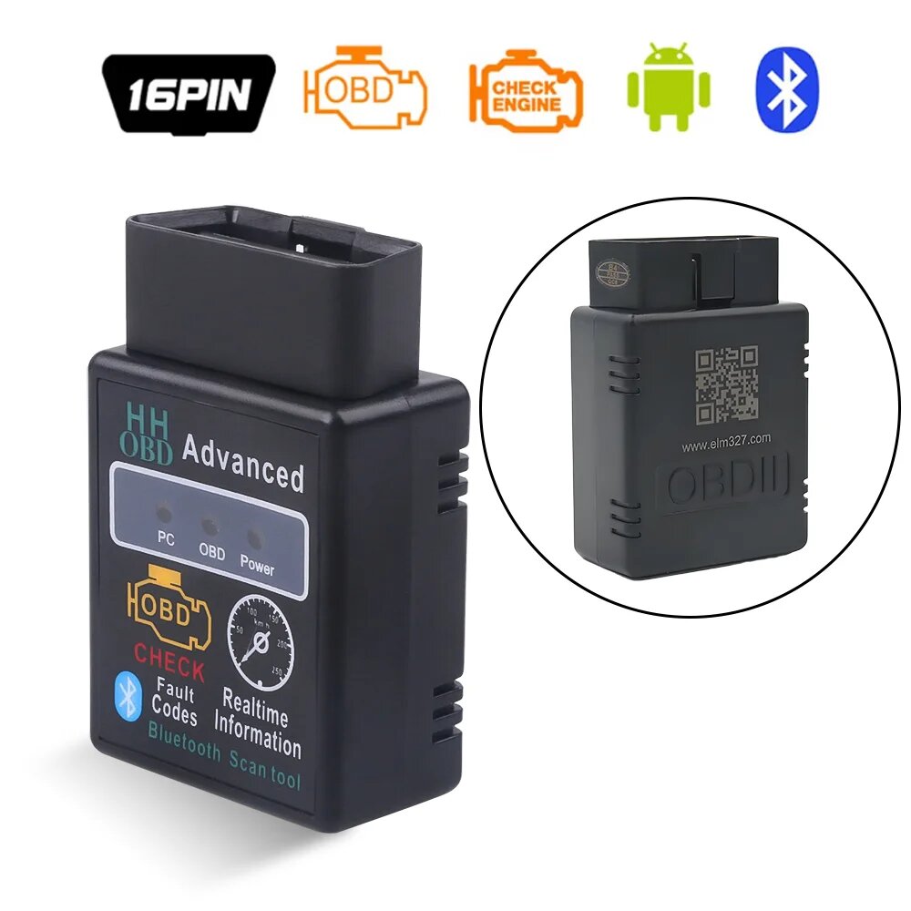 Диагностический Сканер OBD II, Считыватель Кодов Неисправностей Автомобиля, Передача Данных В Реальном Времени