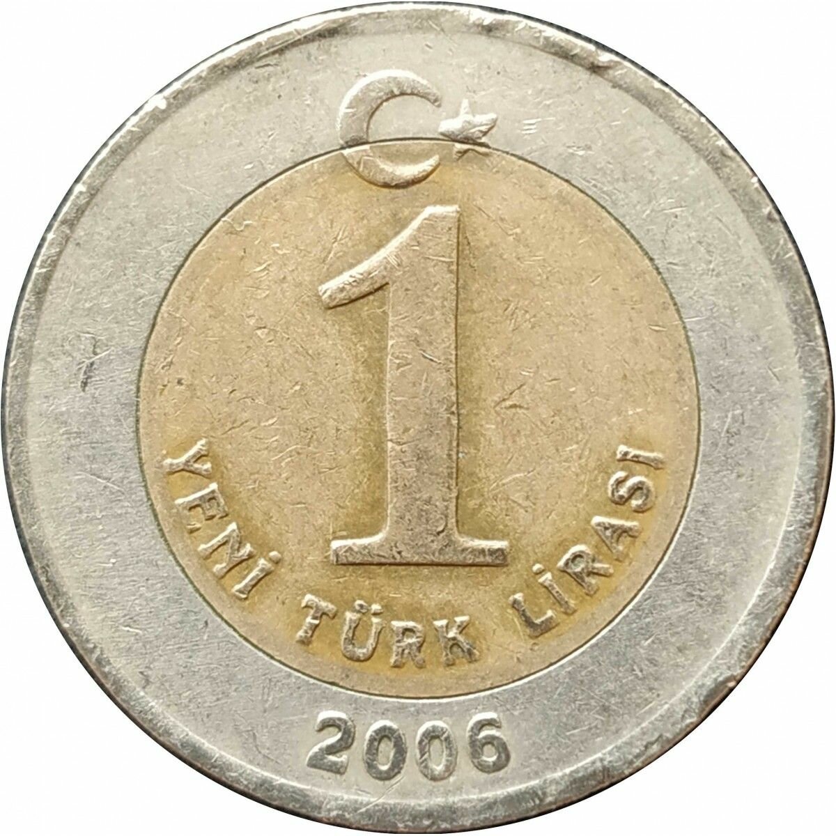 1 новая лира 2006 Турция из оборота