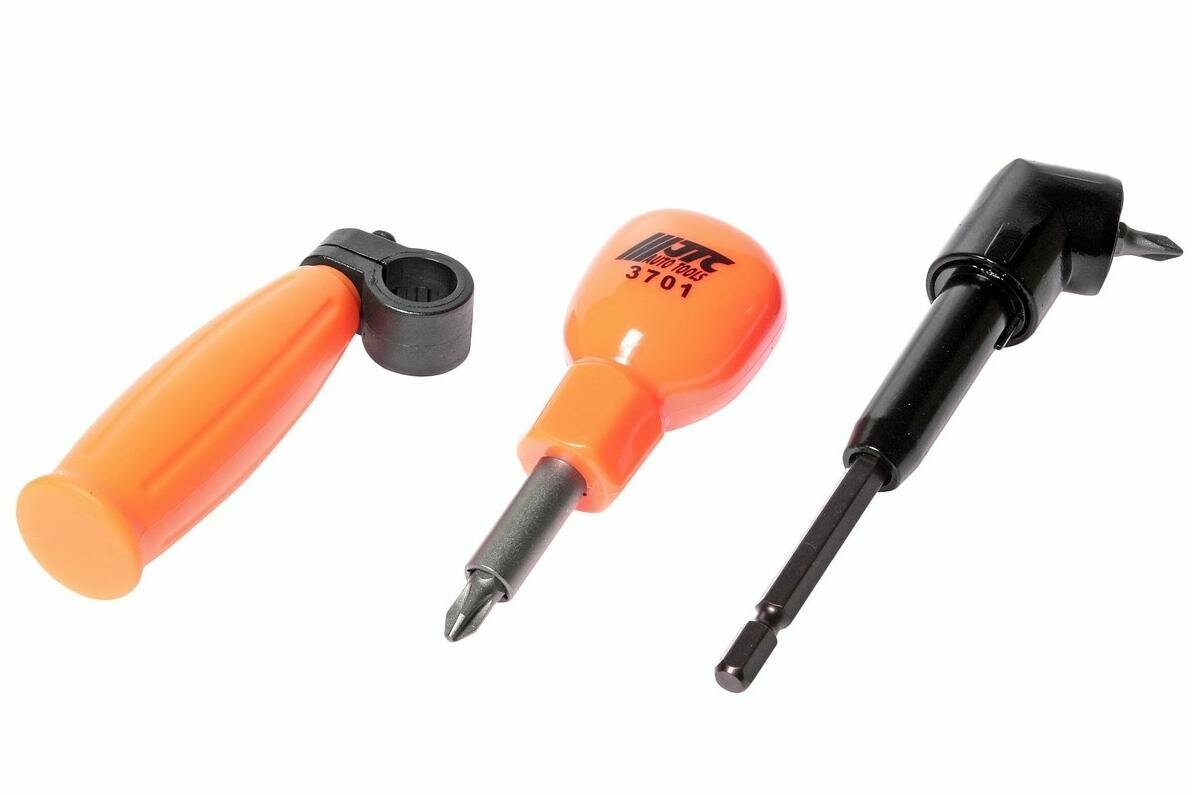 JTC-3701 Отвертка с угловым переходником 90град. (в комплекте с битами)