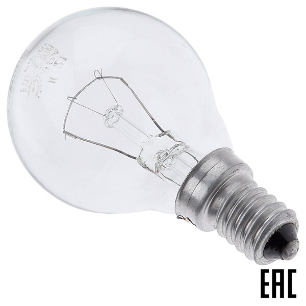 Лампа 40Вт Б0039132 ЛОН P45 40Вт Е14 390Лм 2700К накаливания "шарик" прозрачная ЭРА (11 шт. в комплекте)