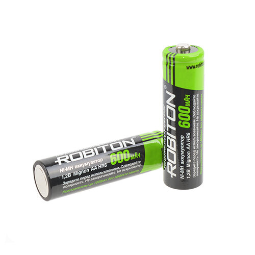 Аккумуляторы (2шт) ROBITON HR6 AA Ni-MH 600mAh Solar для садовых светильников