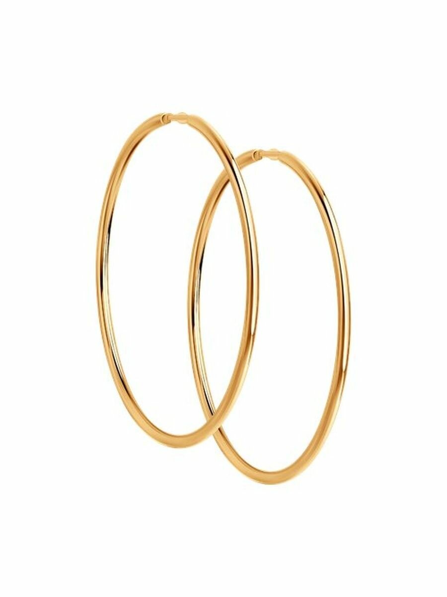 Серьги конго, красное золото, 375 проба