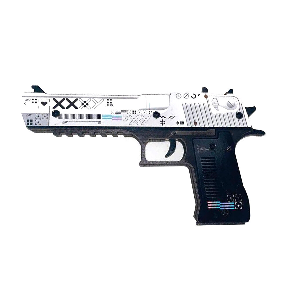 Деревянный пистолет Дезерт Игл Поток Информации (резинкострел) Mod.2 EcoToys