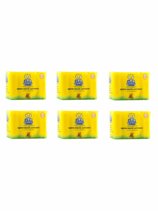 Ушастый Нянь крем-мыло с алоэ 4*100г/уп, 6 уп