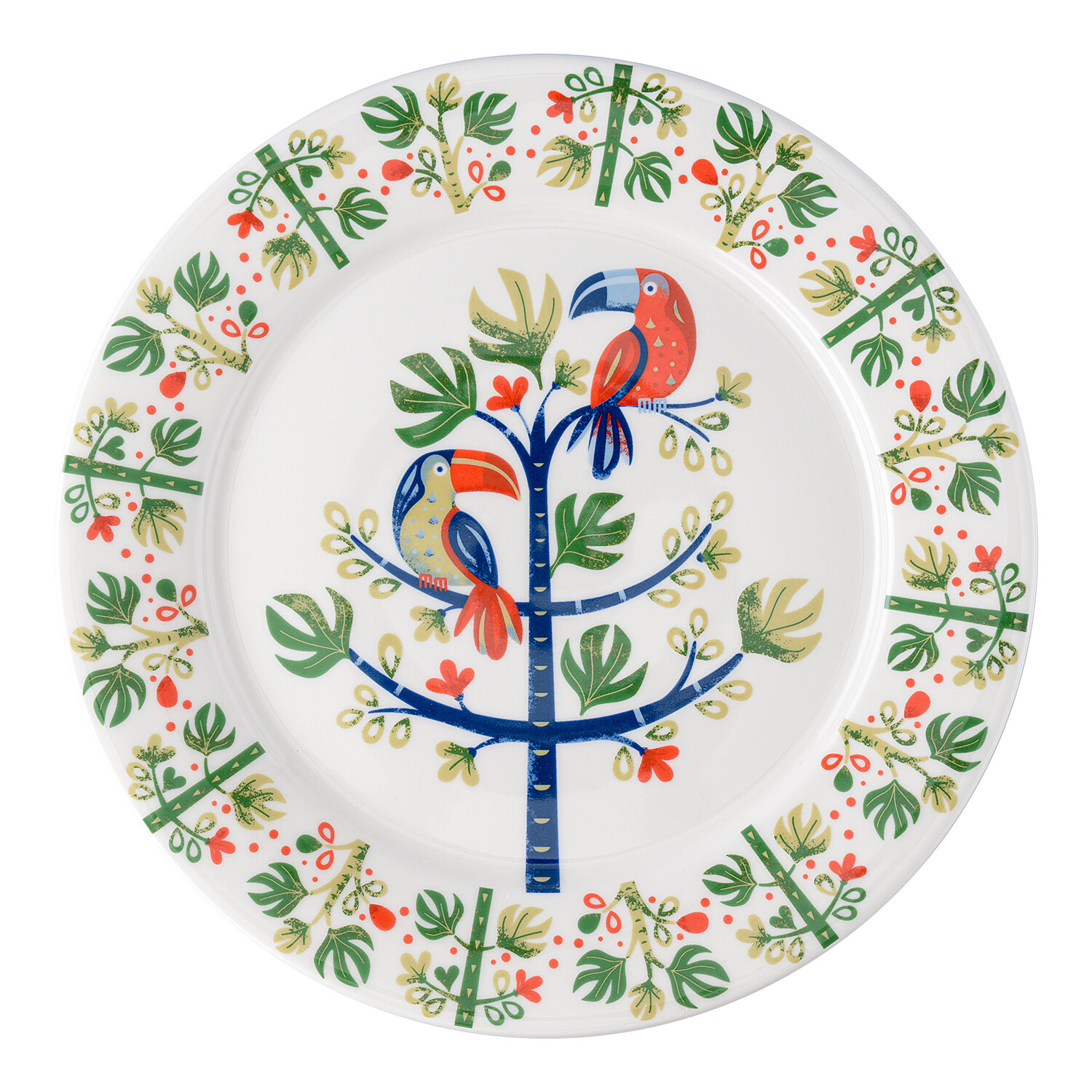 Тарелка d28 см Toucan фарфоровая обеденная закусочная Birds of Paradise Liberty Jones LJ0000164