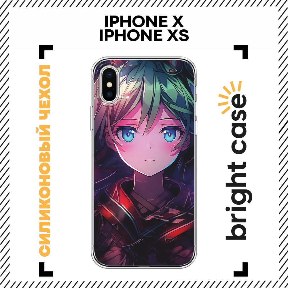 Чехол на Apple iPhone X/XS / Айфон X/XS с принтом Девушка аниме