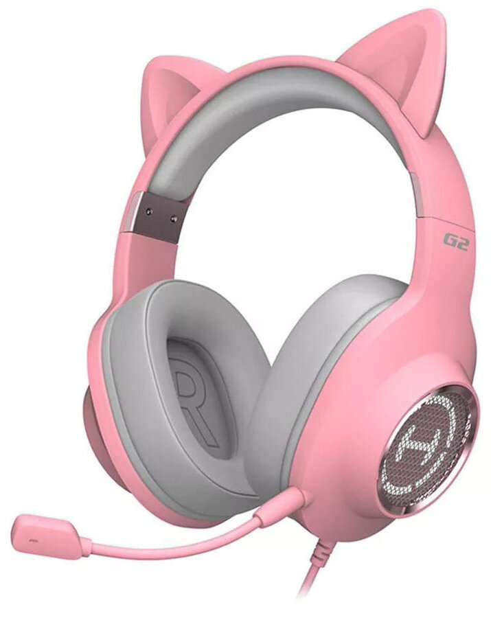 Edifier Hecate G2 II Сat, розовый, проводные игровые наушники