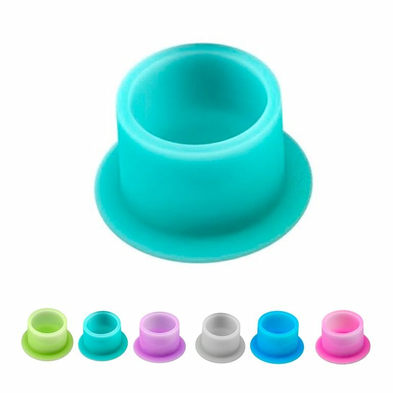 Силиконовые колпачки для пигмента и тату краски OZER Round Ink Caps, 50шт