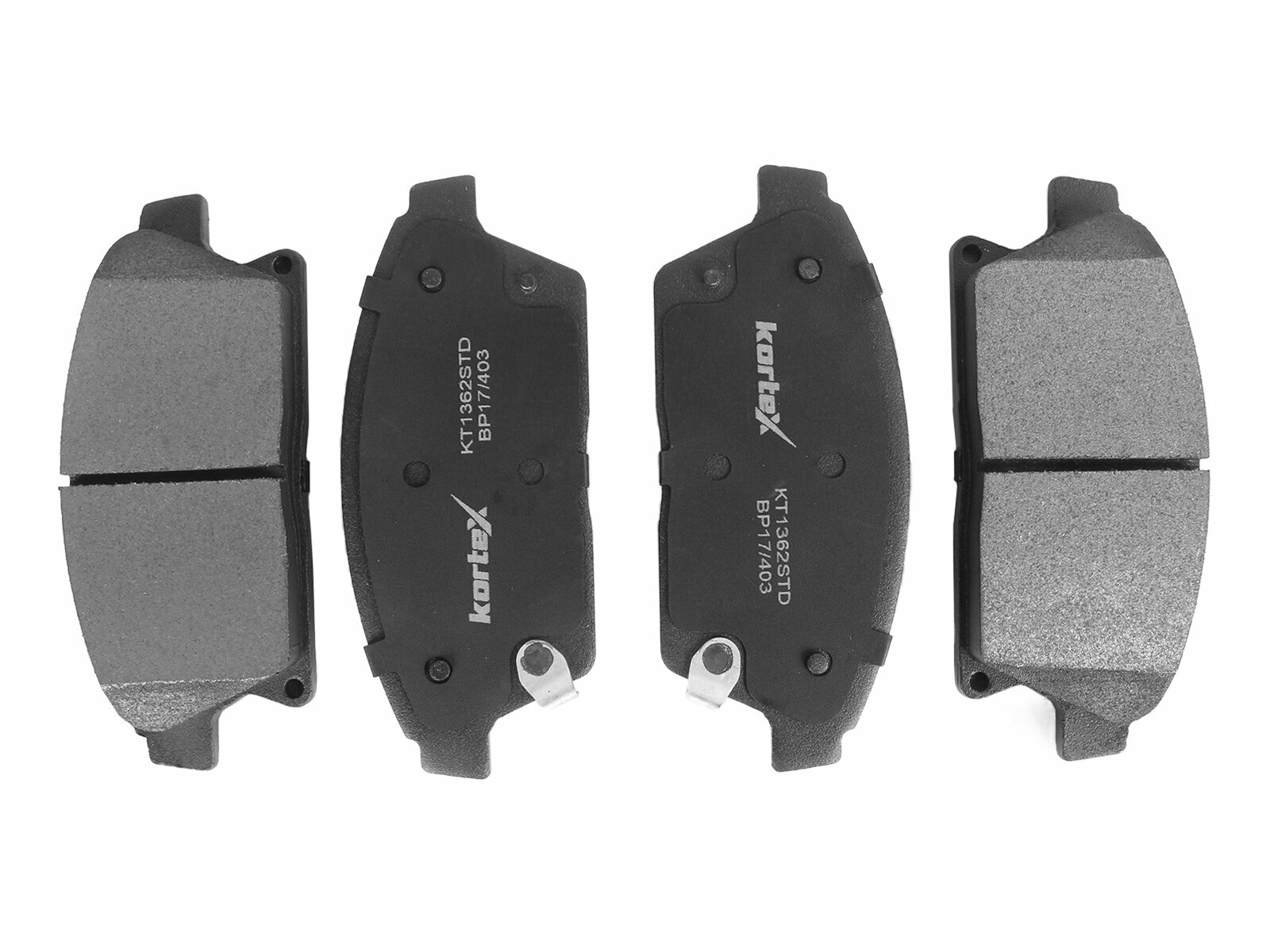 Тормозные колодки Kortex KT1362S, для Chevrolet, Opel, Cadillac, передние, 4 шт