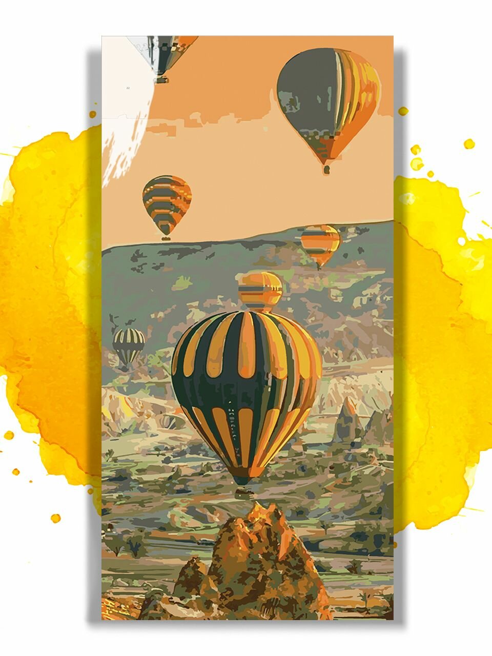 Картина по номерам на холсте Каппадокия, 30 х 60 см