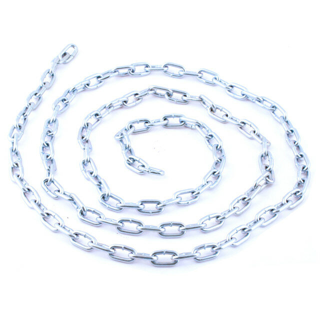 Цепь DIN 766 сталь оцинк короткое звено 4мм 5м