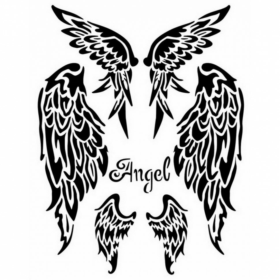 Stamperia KSTD036 Трафарет "Крылья" серии Mix Media 3D эффект, 20 х 25 см