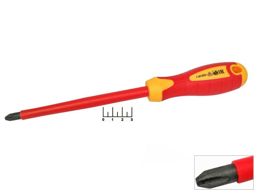 Отвертка диэлектрическая 1000V 3*150мм + PH TDM