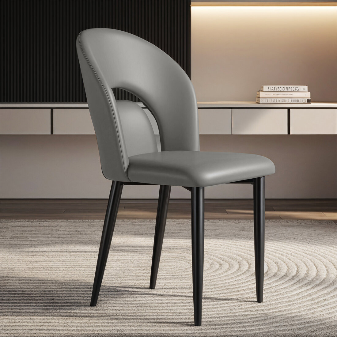 Кожаный стул Sun Lounger (серый)