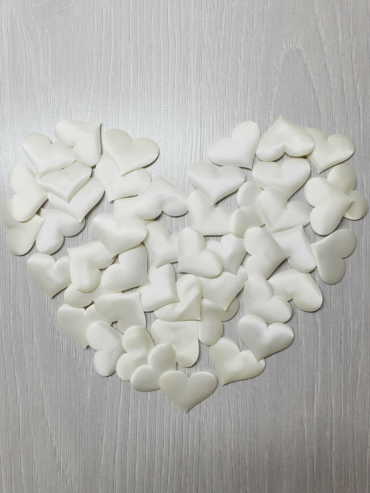 Набор сердечек 50 шт. белого цвета, украшение сердце, свадьба, украшение цветов, оформление стола