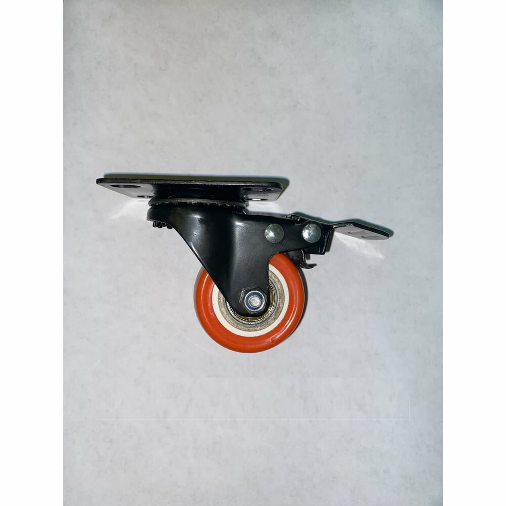 Мебельное колесо TOR SCzb 25 50 мм площадка с тормозом, PVC, полипропиленовый обод, подшипник