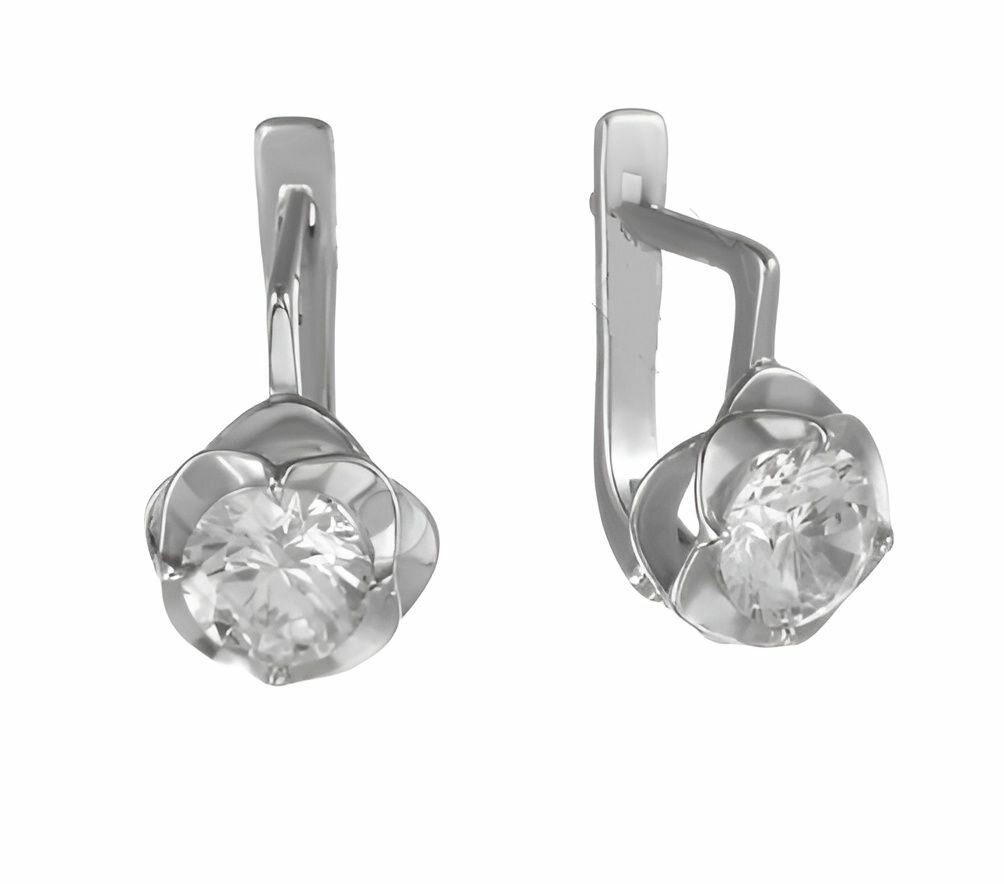 Набор серег, серебро, 925 проба, родирование, фианит