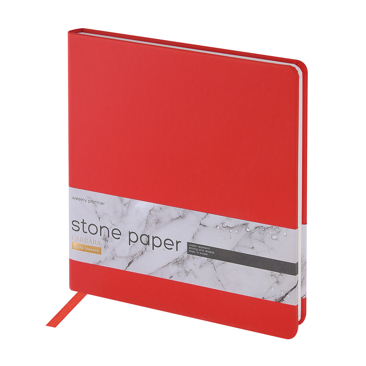 Еженедельник недатированный А5+ Bruno Visconti "CARRARA" (красный)