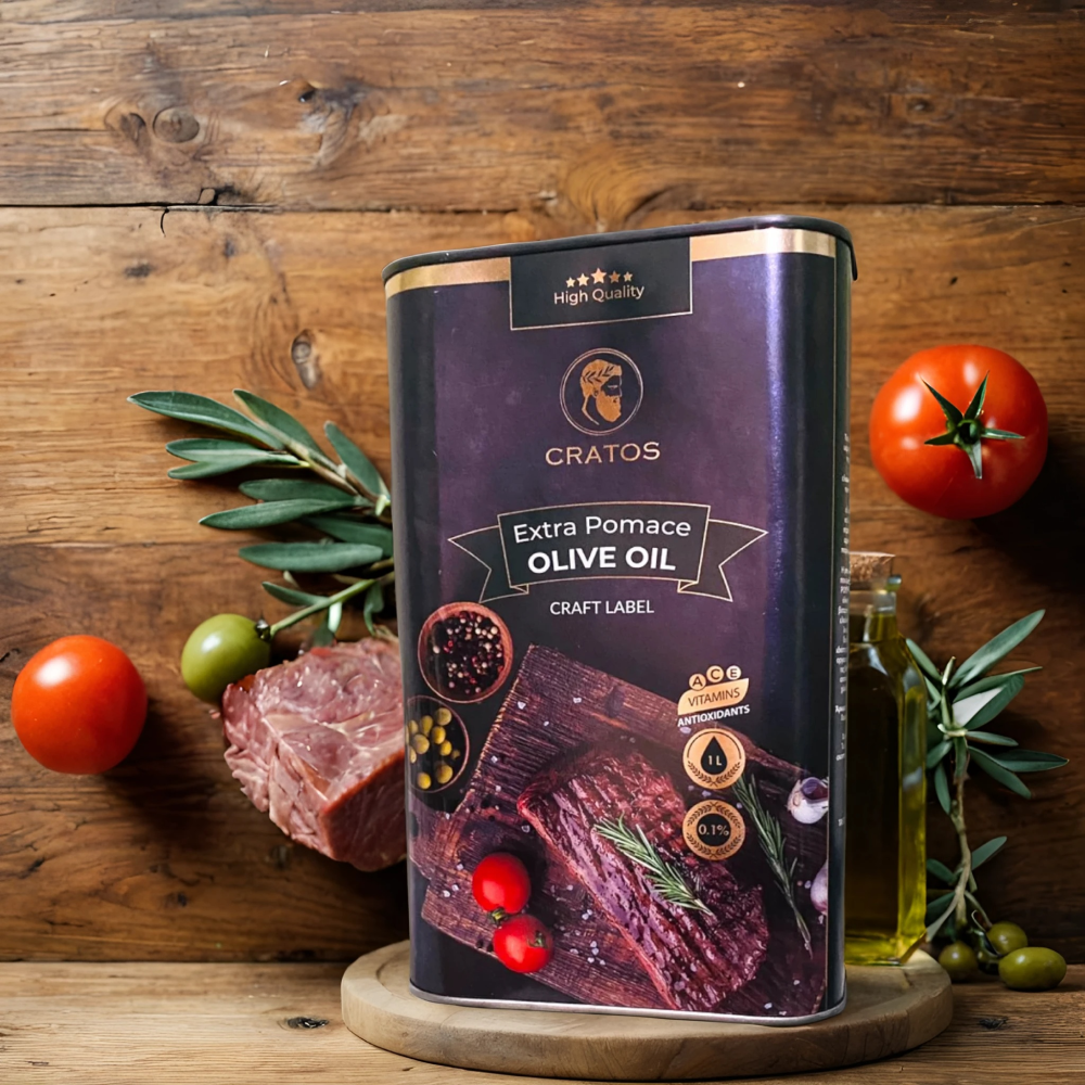 "Оливковое масло для жарки Cratos Premium Extra Pomace", 1 литр