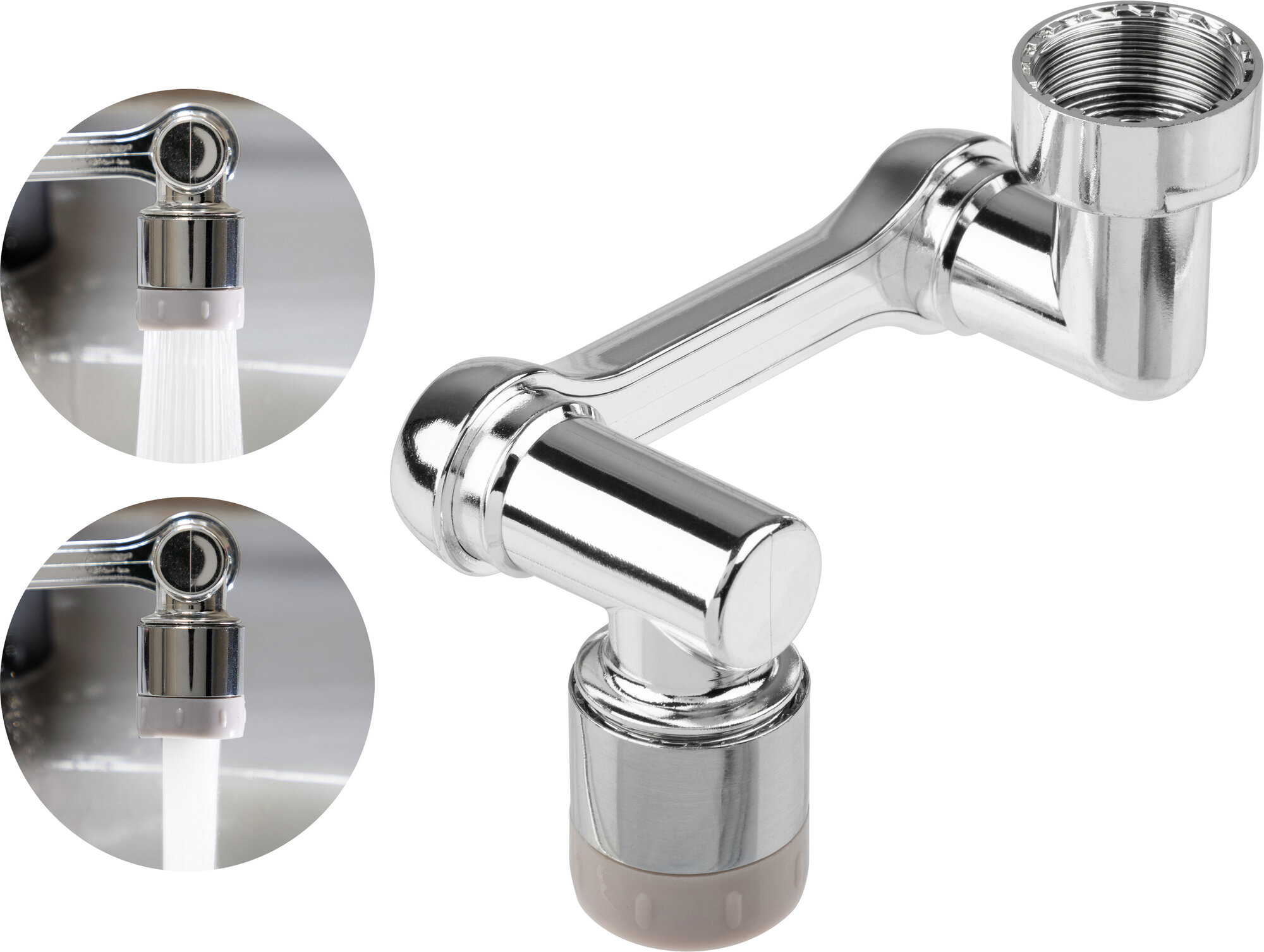 Аэратор универсальный поворотный (3 поворотных механизма)