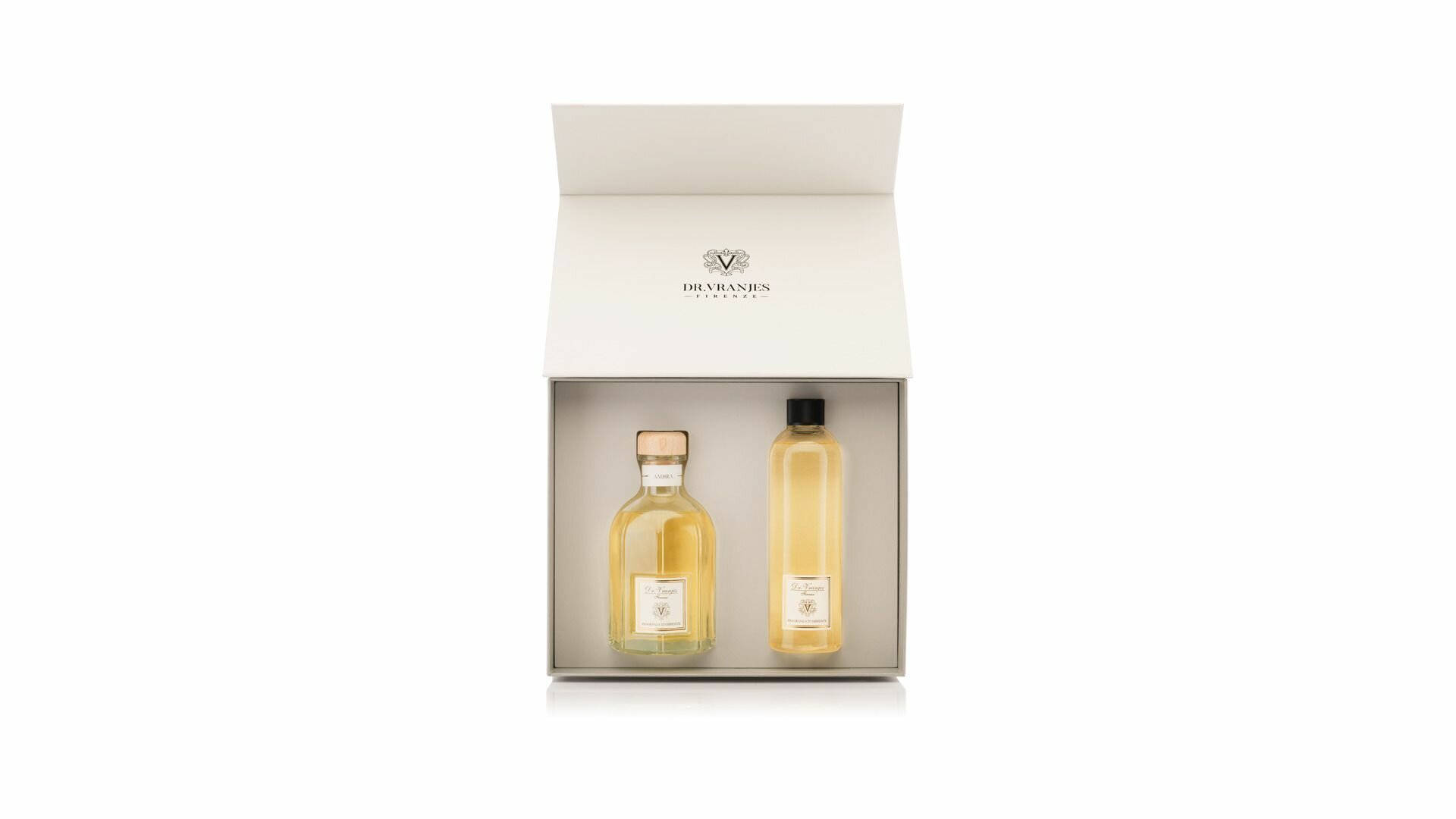 Dr. vranjes firenze ambra diffuser 500ml + refill 500ml рефил сет
