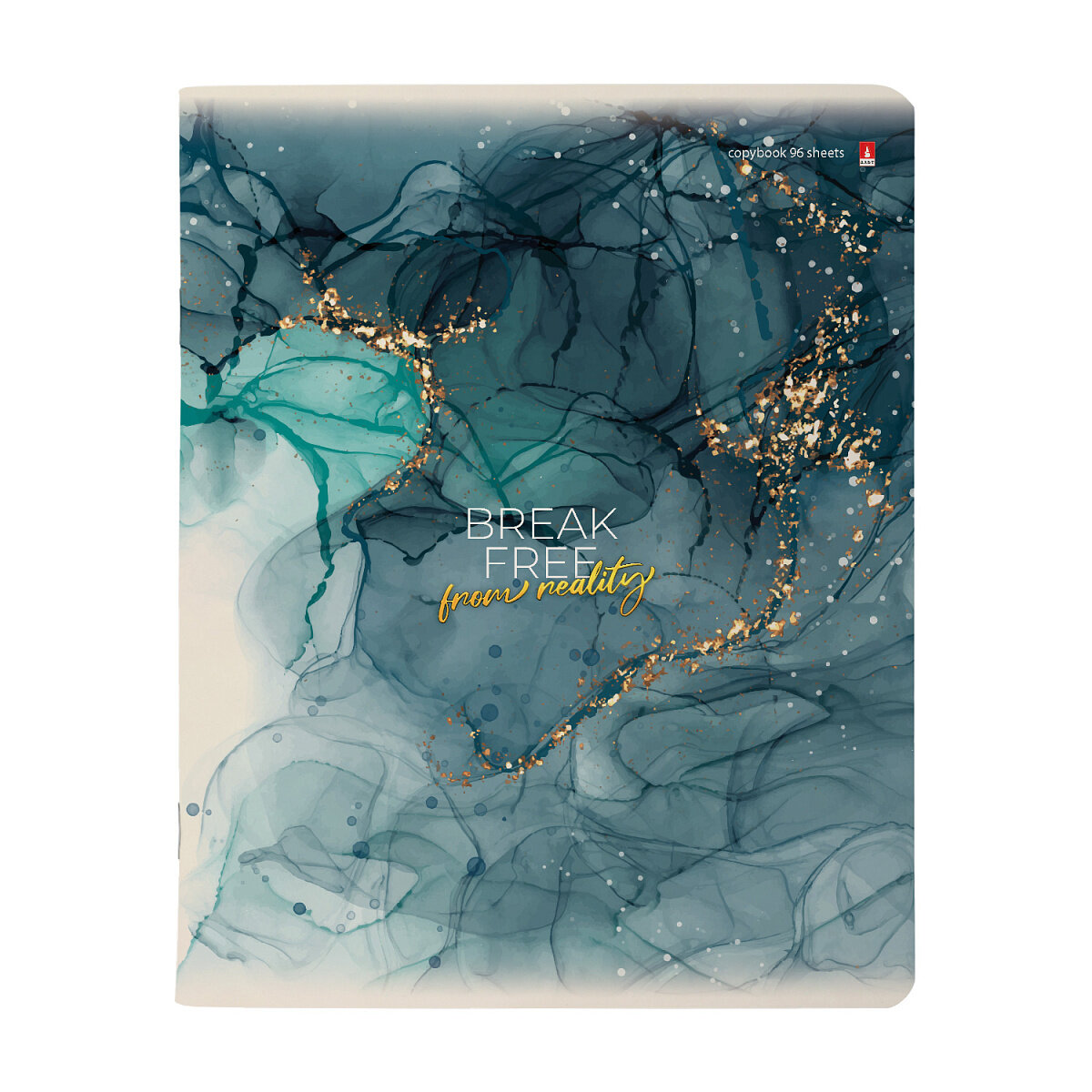 Тетрадь общая Альт® А5 (165 х 203 мм) "мрамор" 96 л, клетка Арт. 7-96-1298 обложка в ассортименте. Набор 5 штук