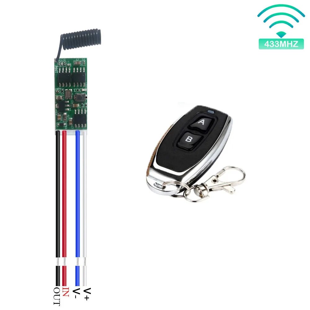 Беспроводной пульт и приемник 433MHz для освещения, Цвет: 1Remote 1Receiver