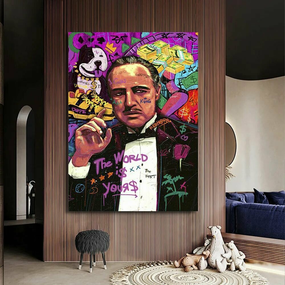 Крестный отец / Дон Карлеоне - 20х30, Картина мафия, постер на стену, Поп Арт