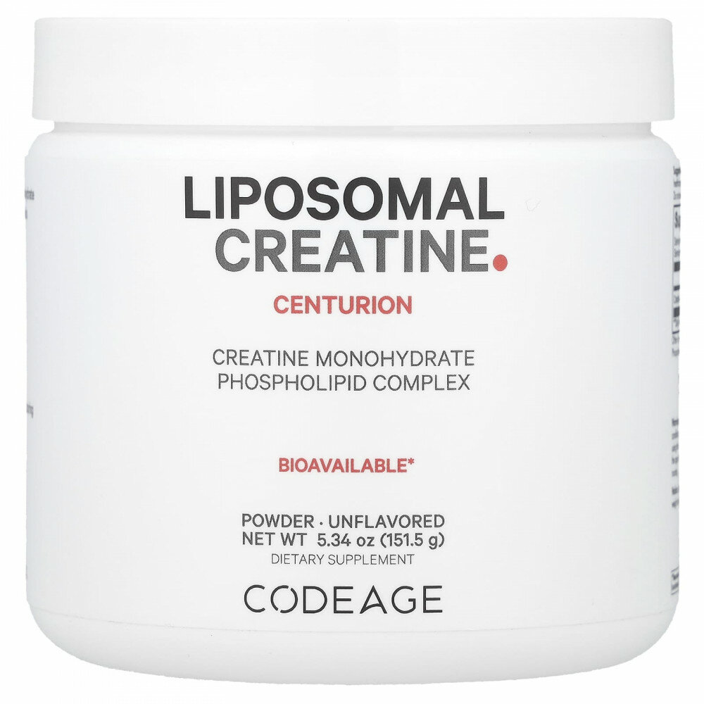Codeage, Sport, липосомальный креатин в порошке, без добавок, 150 г (5,29 унции)