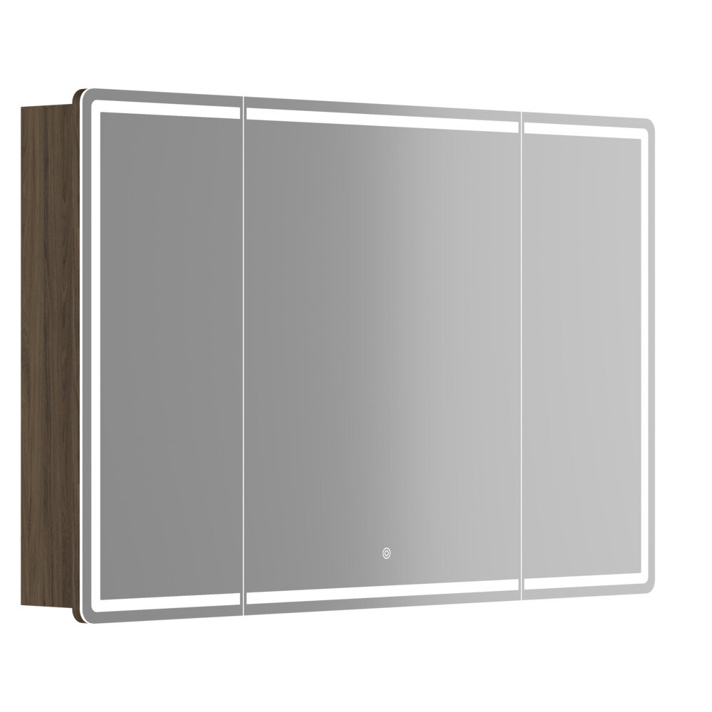 Зеркальный шкаф для ванной комнаты Sancos Mirror 1190x150х740 мм, с LED подсветкой, цвет дуб чарльстон, арт. MI120ECH
