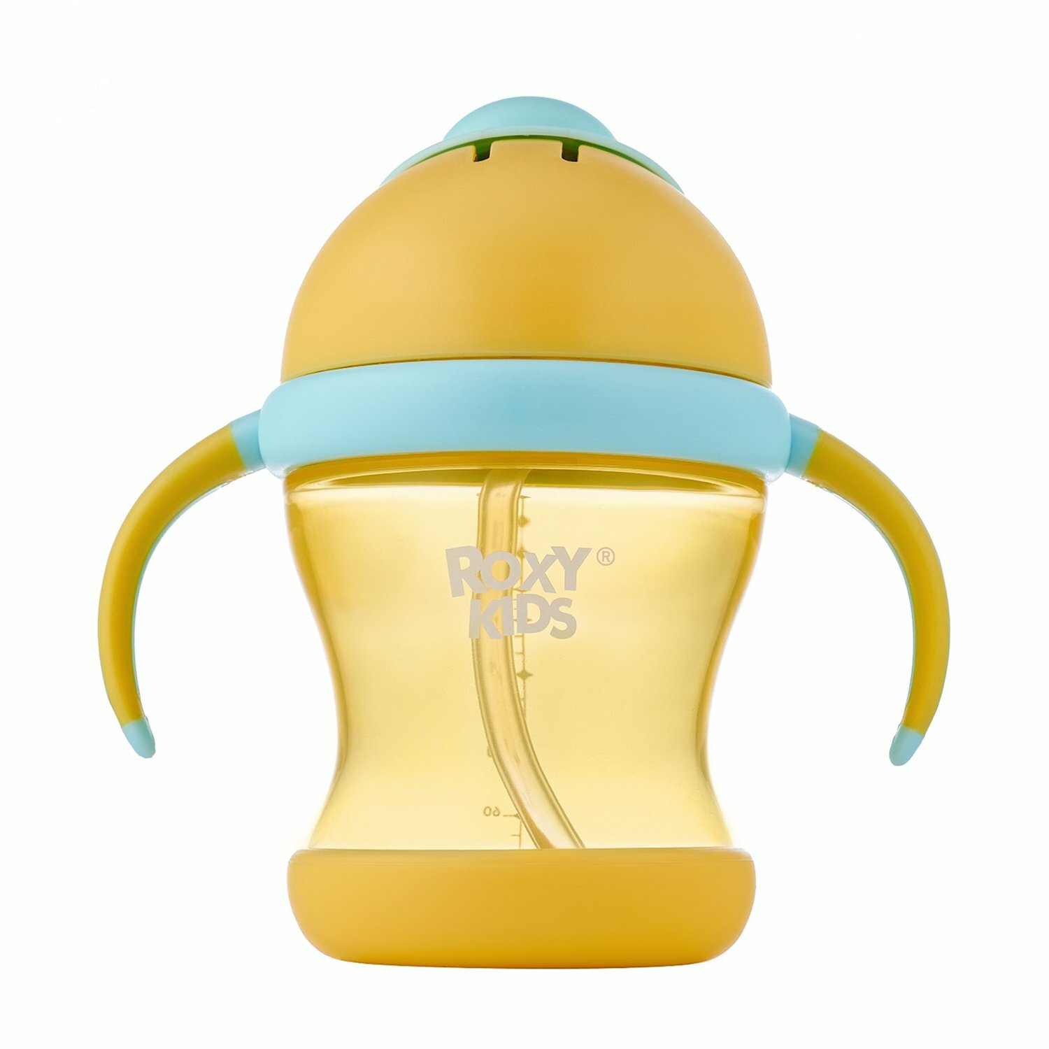 Поильник-непроливайка Roxy-Kids, с трубочкой, медовый