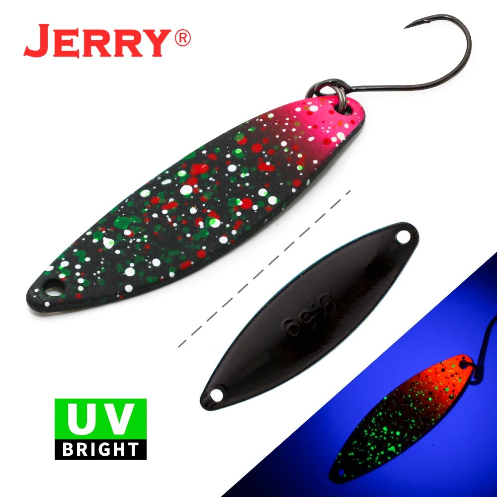 Jerry Лео форель ультралегкие спиннинговые рыболовные приманки Micro Brass Троллинговые одиночные крючки Ложка Смешные приманки Озерная Снасть