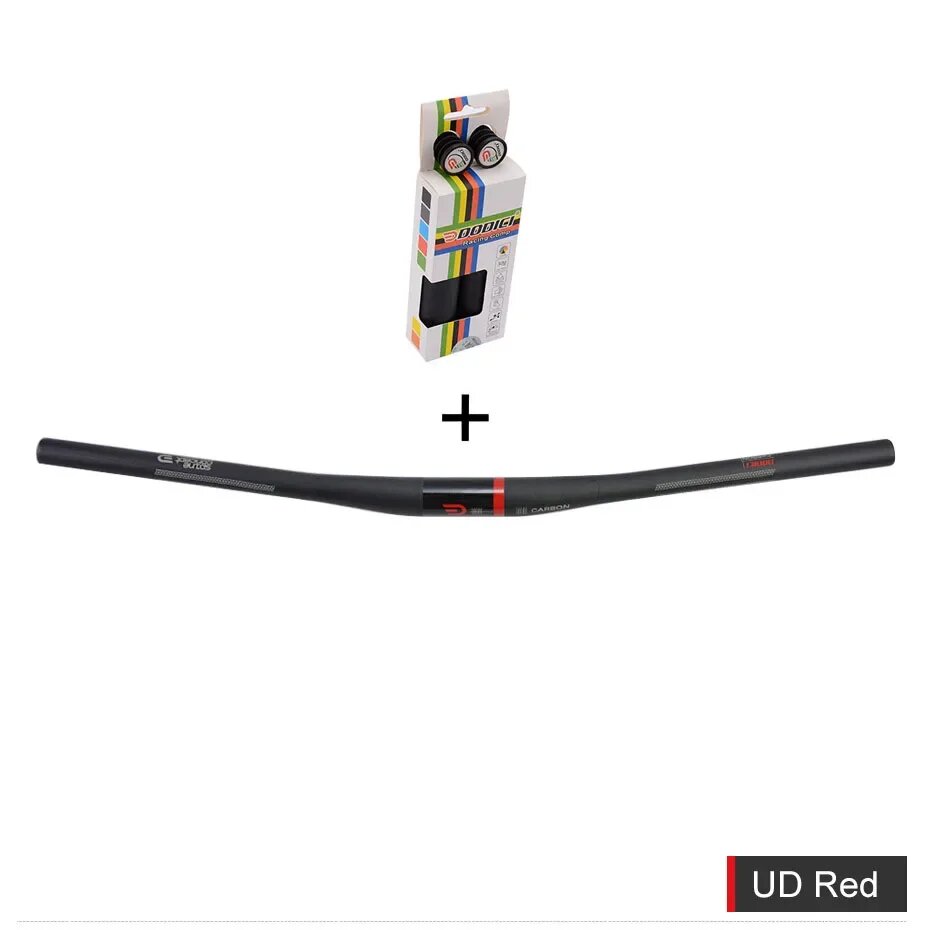 Руль DODICI карбоновый 9 градусов 31.8*690/720/740/760 мм 690mm red