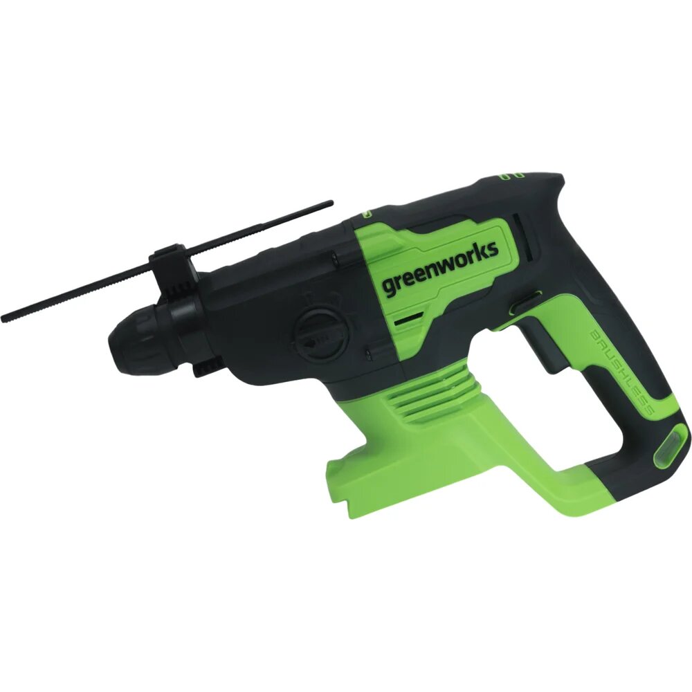 Аккумуляторный бесщеточный перфоратор Greenworks GD24SDS2, Функционирует в трех режимах