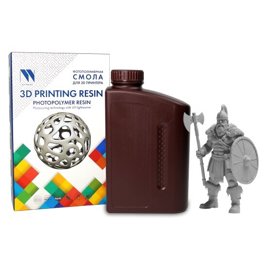 NV Print Фотополимерная смола NVPRINT Plant Based Resin Dark для 3D печати 1 кг (бут)