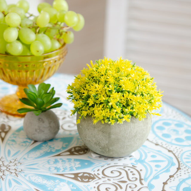 Искусственное растение в кашпо Жёлтые Лютики 13 см, Kaemingk, 800297-1