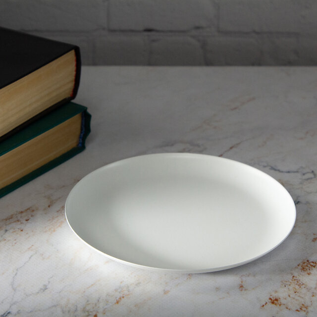 Подсвечник Блюдце на 1 свечу, 14 см, белый, Омский Свечной, 991020