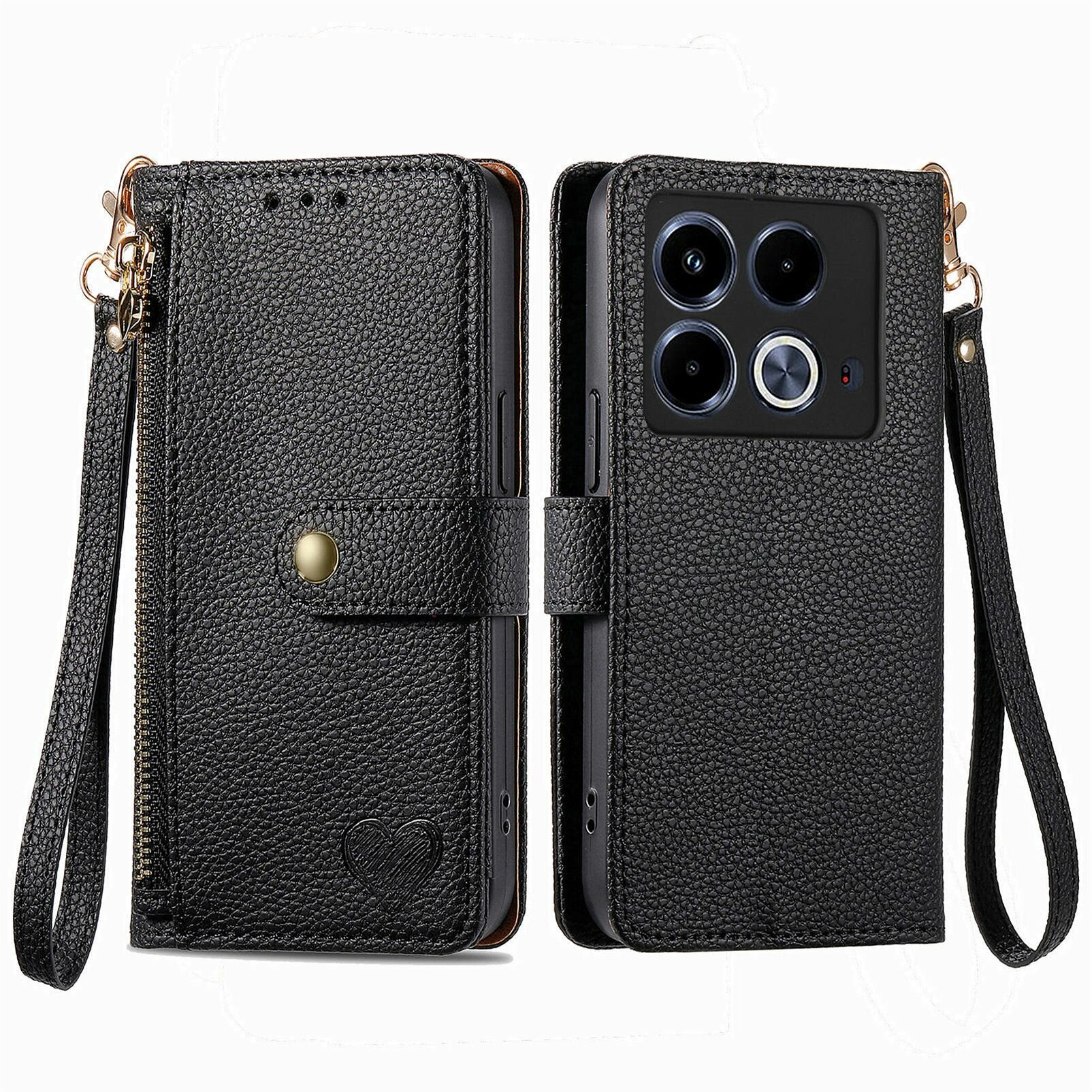 Книжка чехол для Infinix Note 30 5G экокожи кошелек на молнии Чехлы для мобильных телефонов