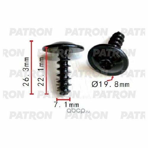 Винт металлический Audi, Seat, Skoda, Volkswagen применяемость: универсальный Patron P371545