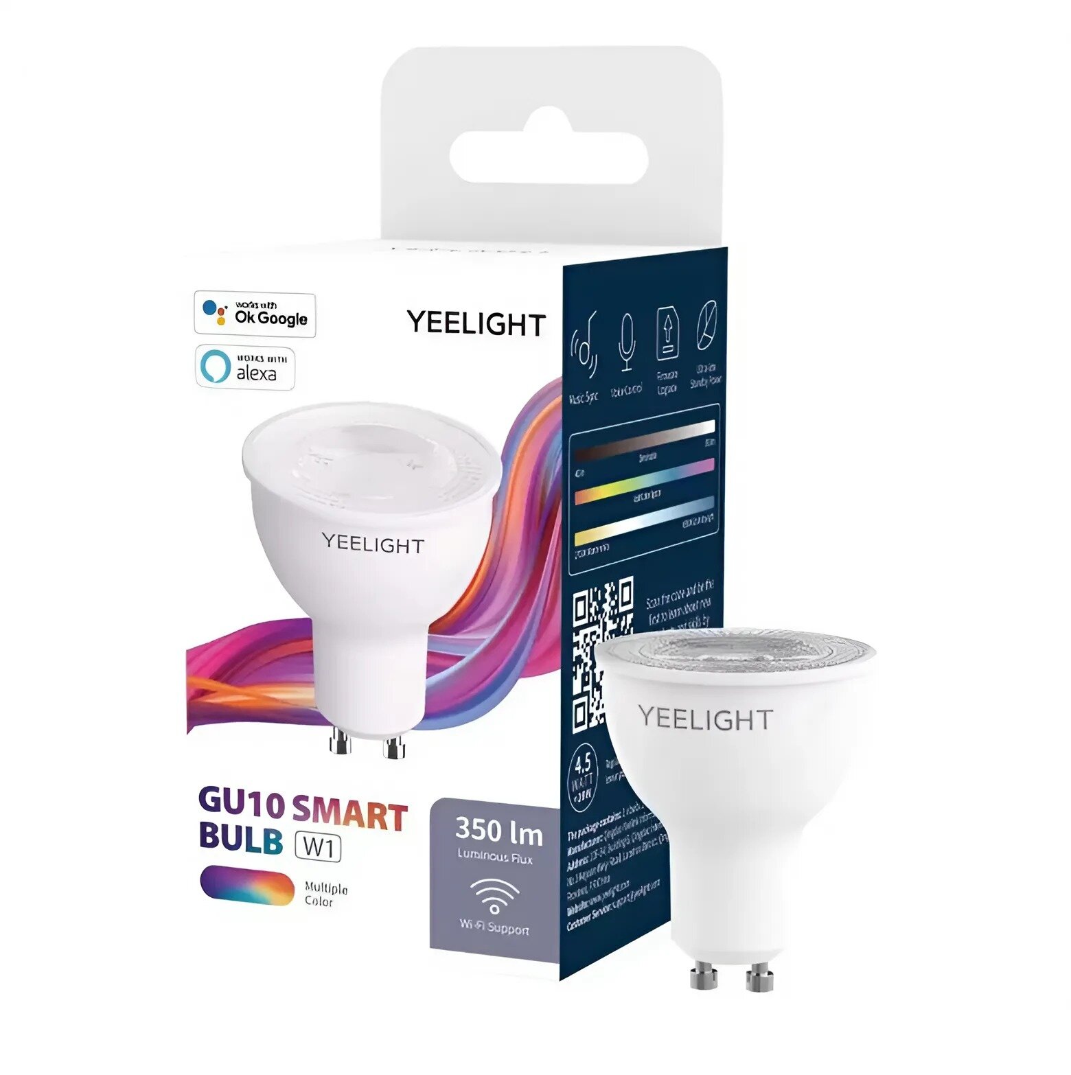 Умная лампочка Yeelight G U 10 Smart bulb W1A004 (Dimmable), белый