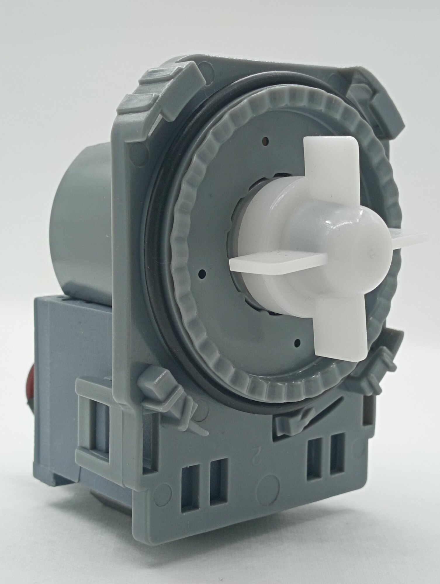 Сливной насос SKL, крепление на 4 защелки, серый, для посудомоечных машин