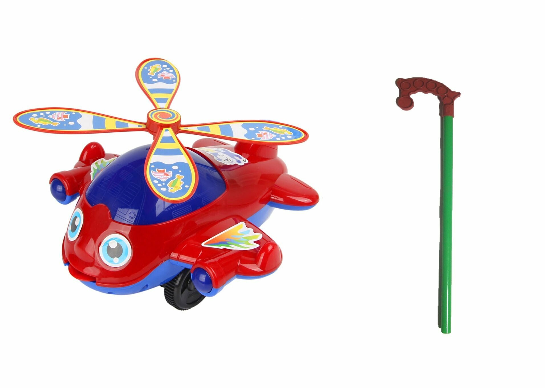 Каталка на палке "Самолётик"