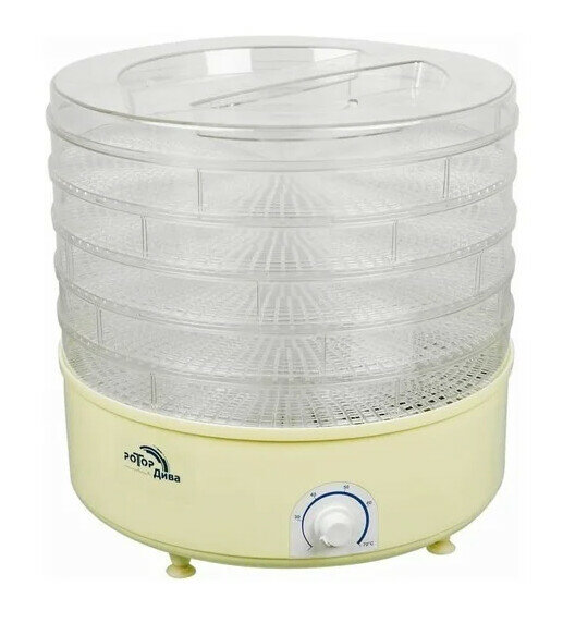 Сушилка для овощей и фруктов Ротор Дива СШ-007 с 5 прозрачными решетками (ц
