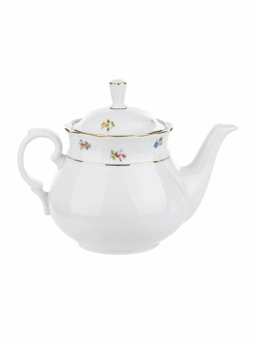 Чайник 1200 мл Natalie декор "Мелкие цветы отводка золото"