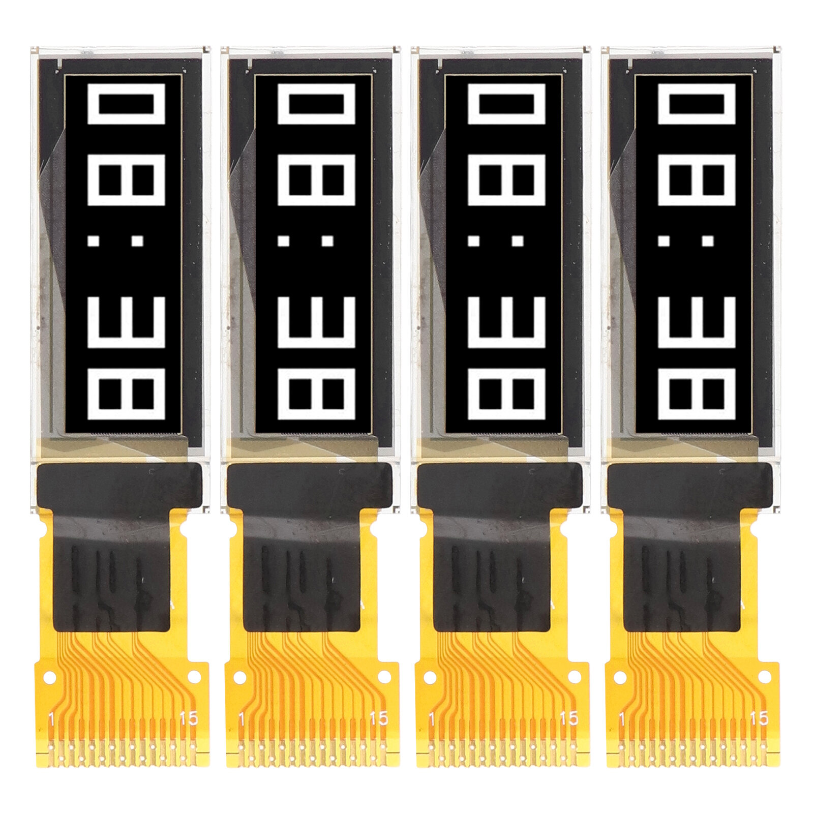 4 шт. 0,91-дюймовый экран дисплея, органический светодиод, интерфейс SPI, 15-контактный модуль дисплея, белый